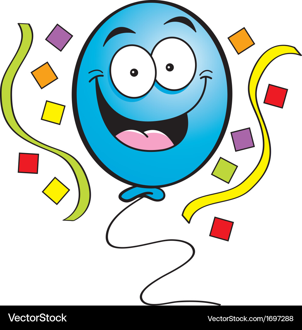 Cartoon Happy Balloon Royalty Free Vector Image