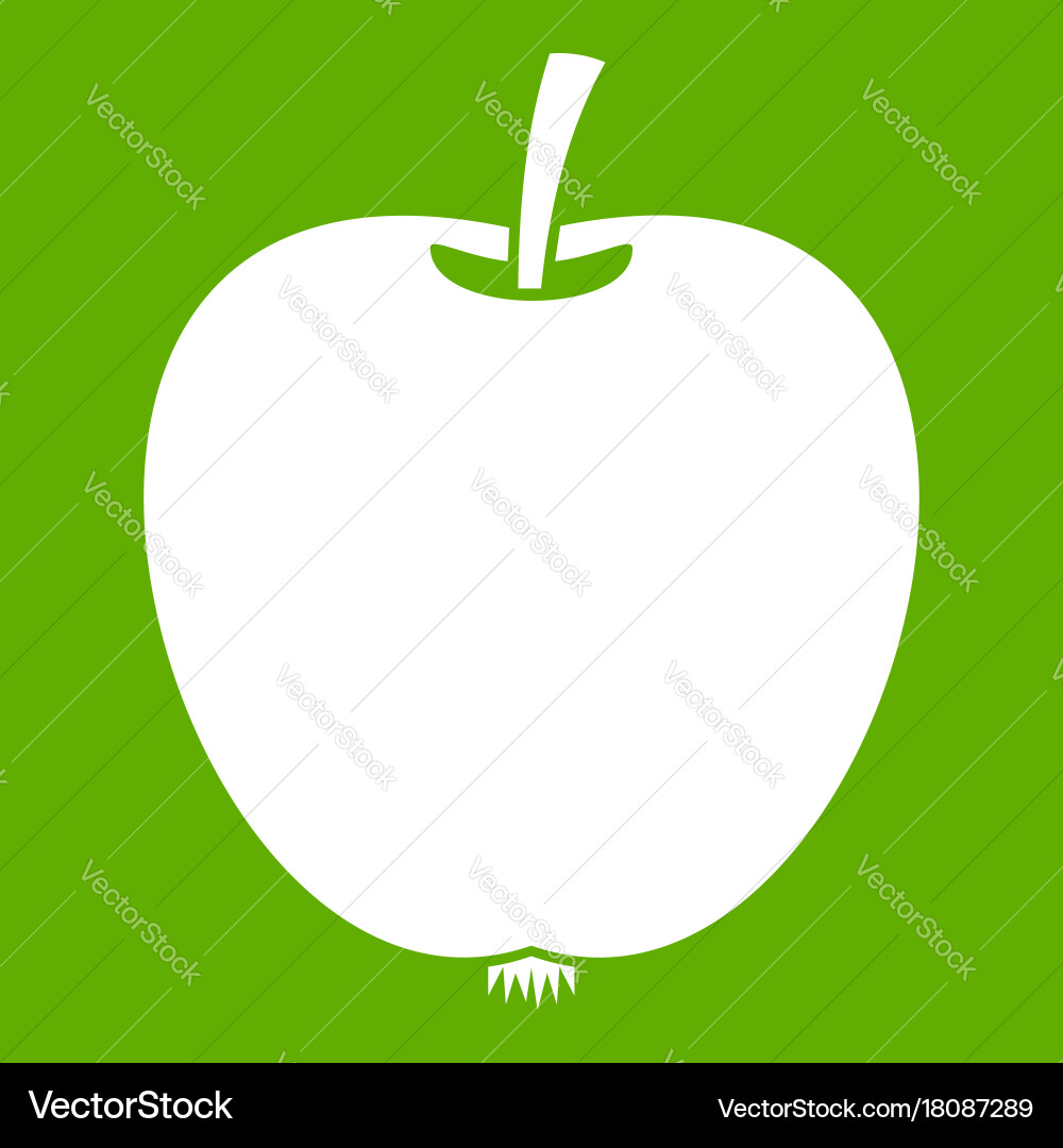Apple icon green Royalty Free Vector Image - VectorStock