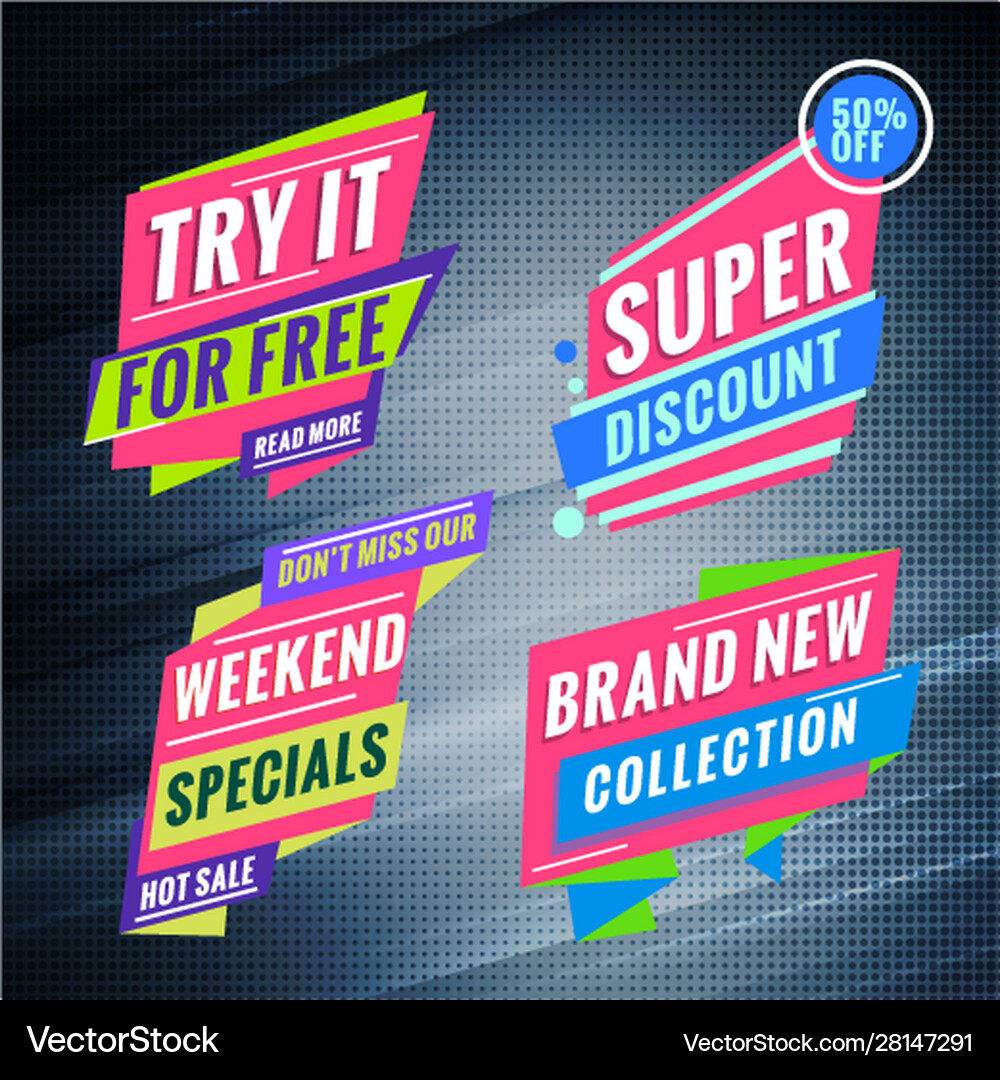 Set promotional conceptual templates Royalty Free Vector