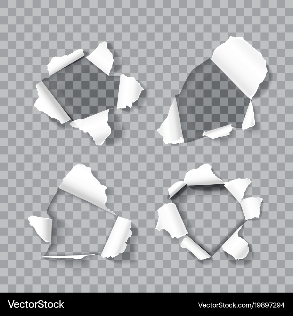 Torn paper realistic Royalty Free Vector Image