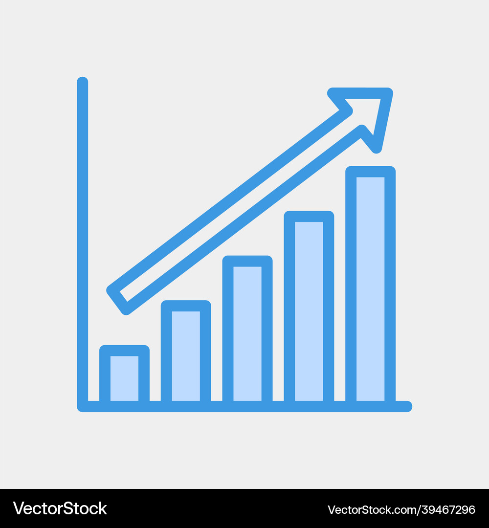 Profit icon in blue style for any projects Vector Image
