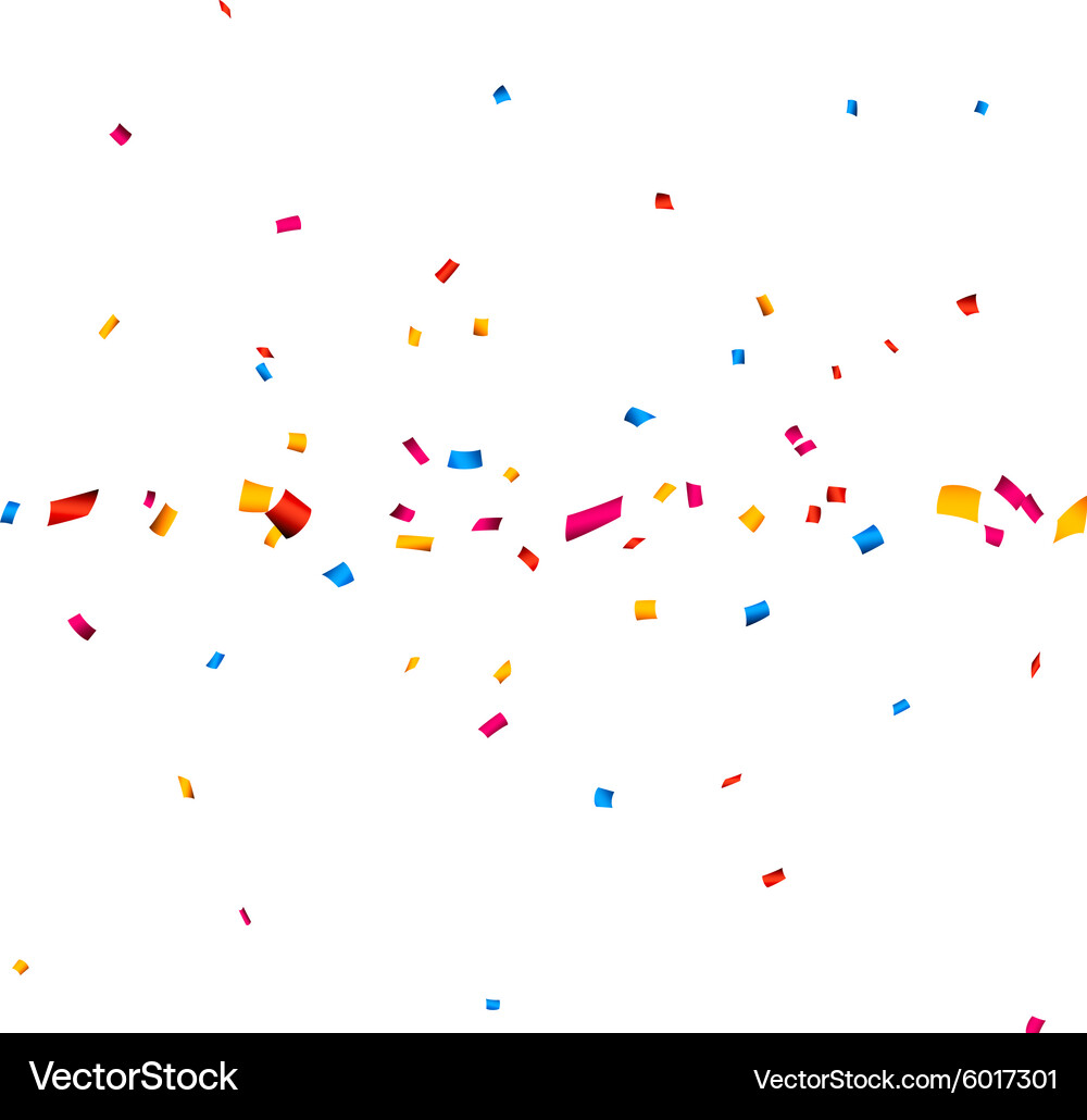Confetti celebration banner Royalty Free Vector Image