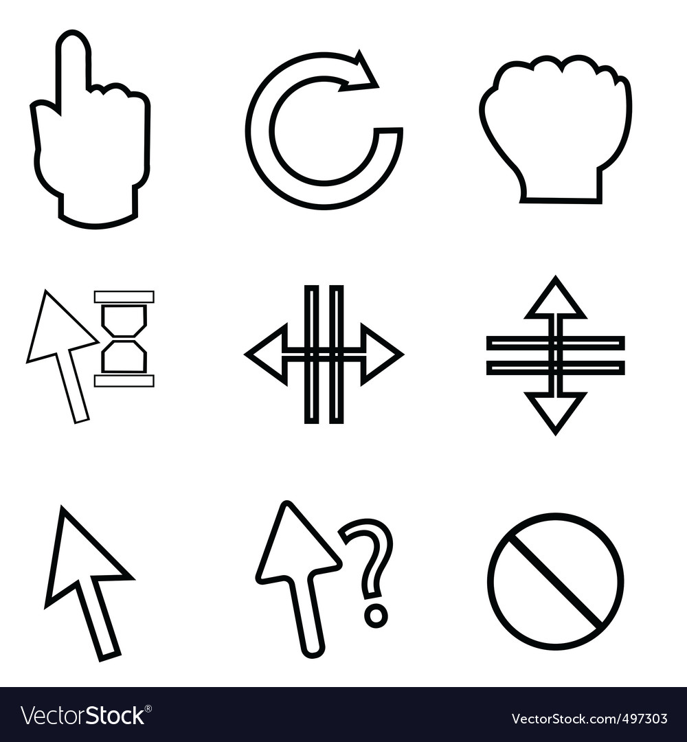 Computer cursors Royalty Free Vector Image - VectorStock