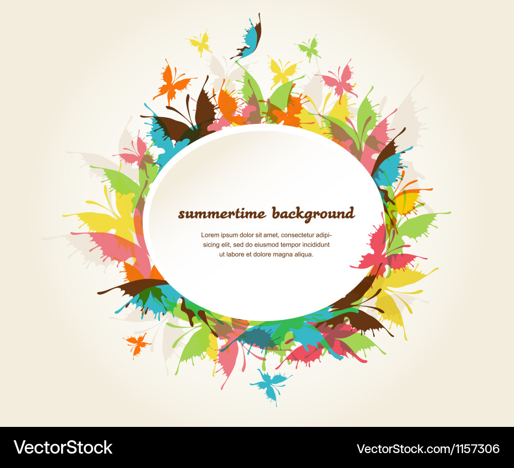 Butterflies background design Royalty Free Vector Image