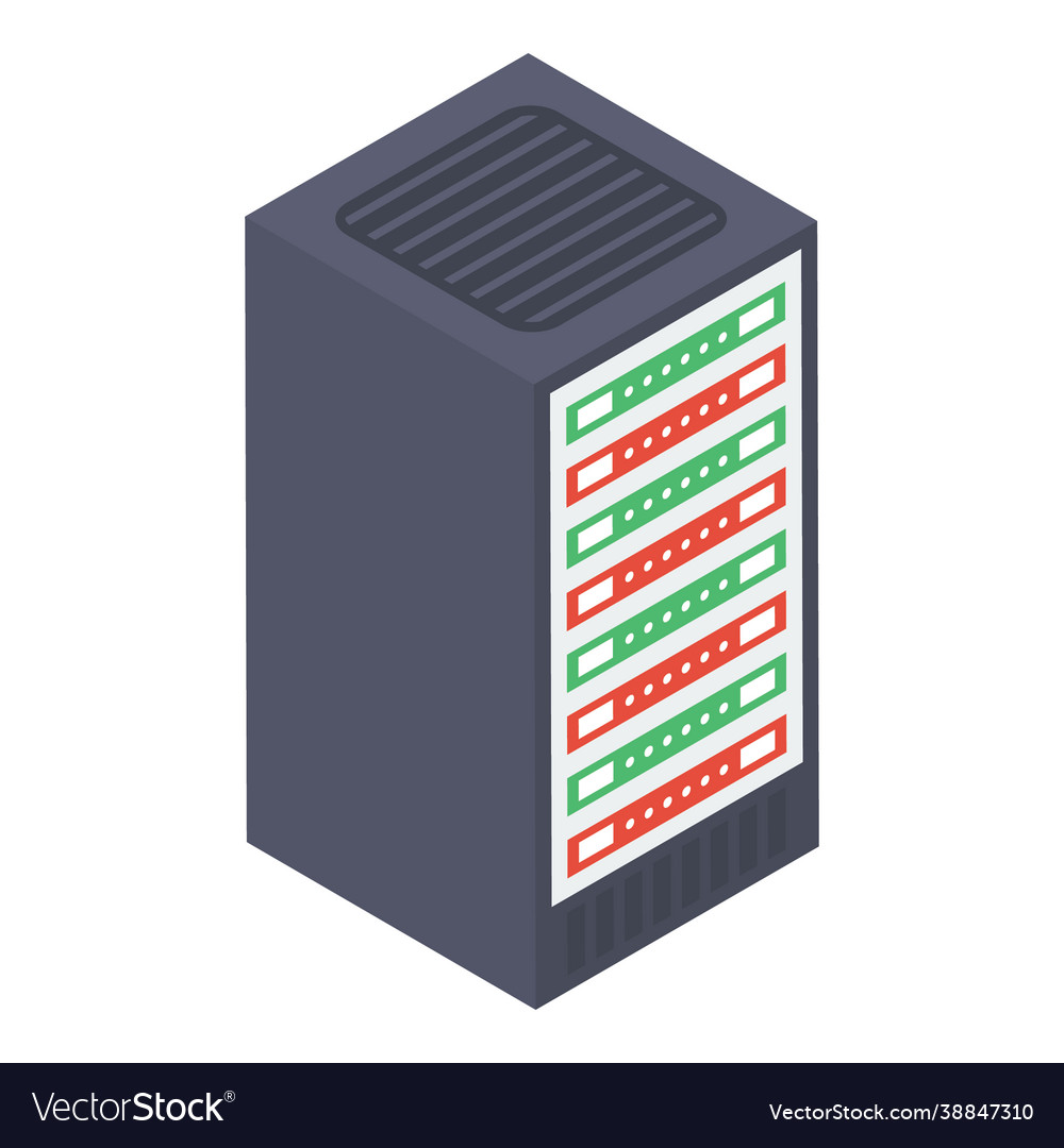 Data server rack Royalty Free Vector Image - VectorStock