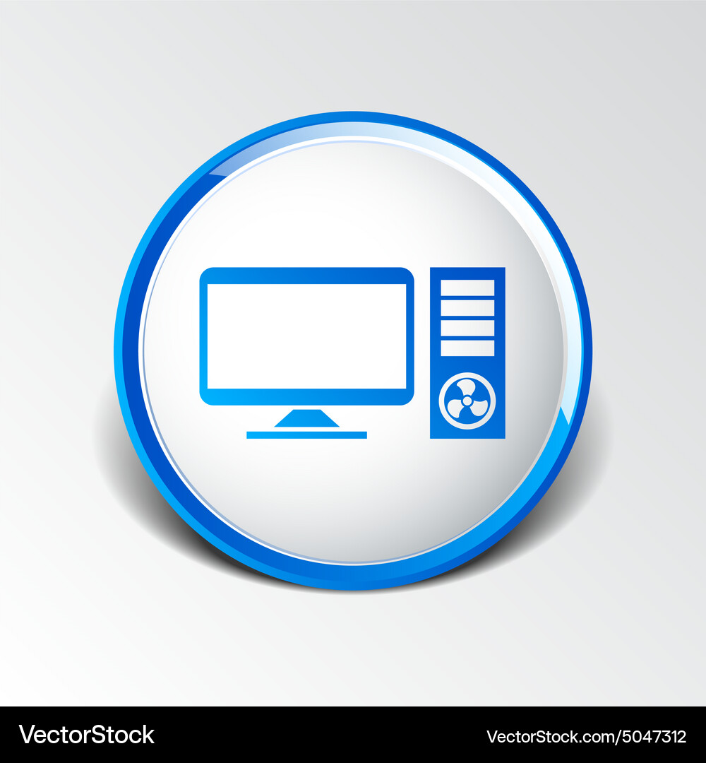 Desktop Computer Icon pc symbol laptop Royalty Free Vector