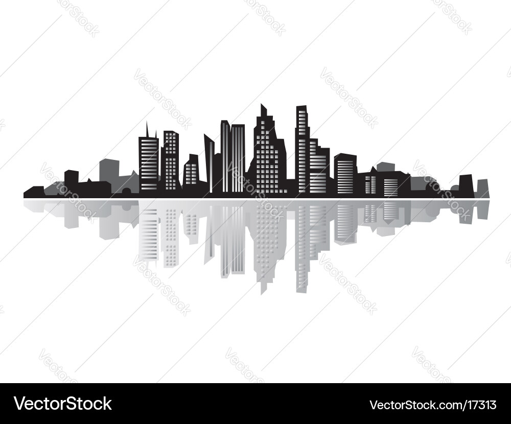 Cityscape silhouette Royalty Free Vector Image