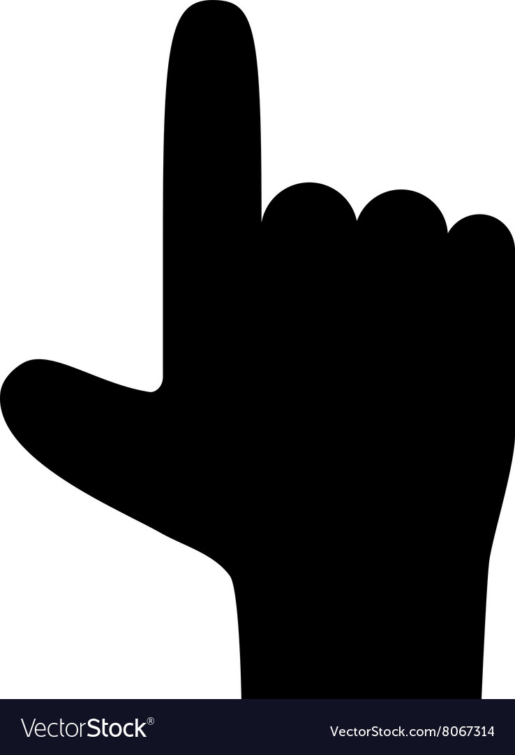 Hand pointer up flat icon Royalty Free Vector Image