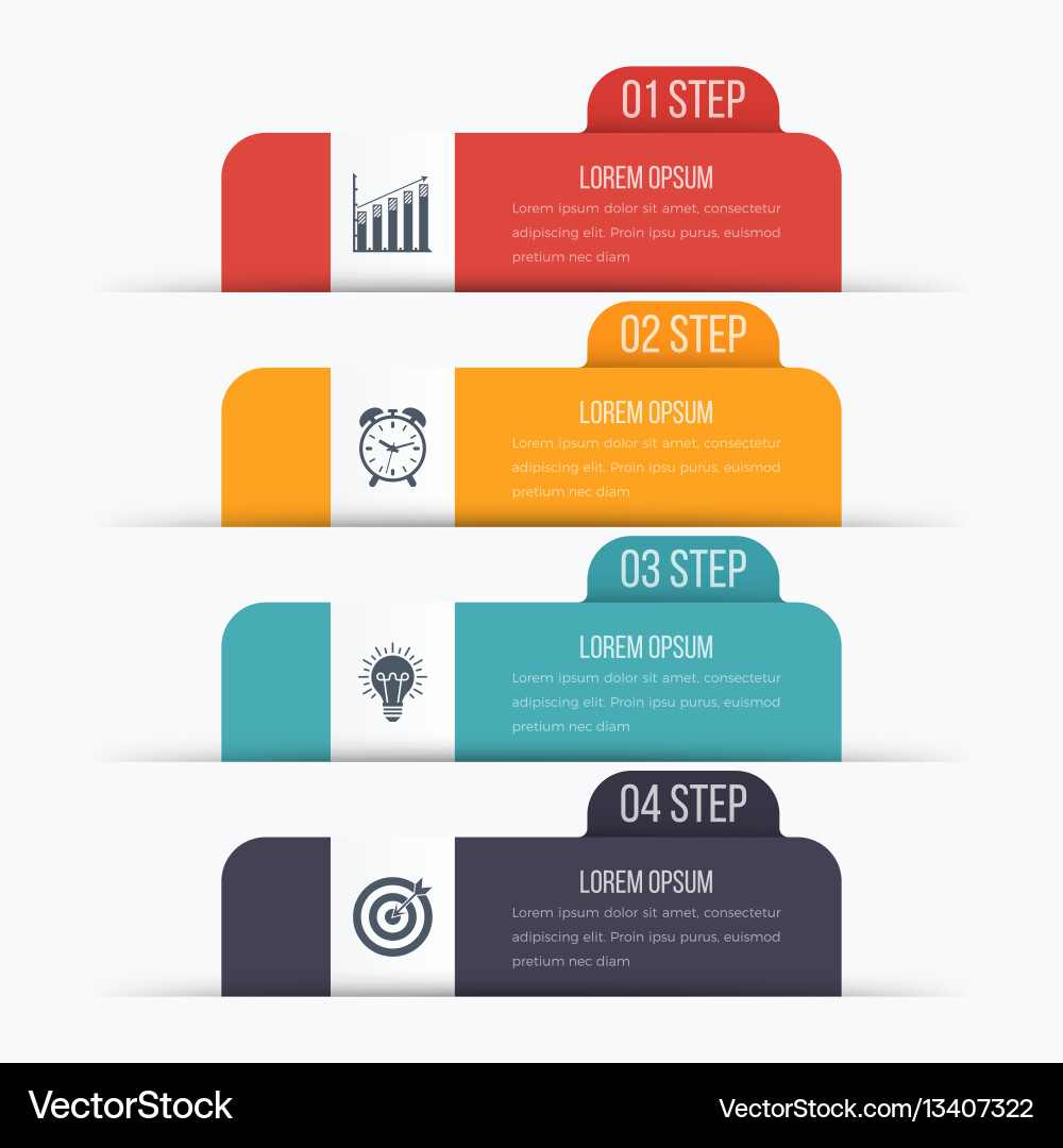 Infographics four options Royalty Free Vector Image