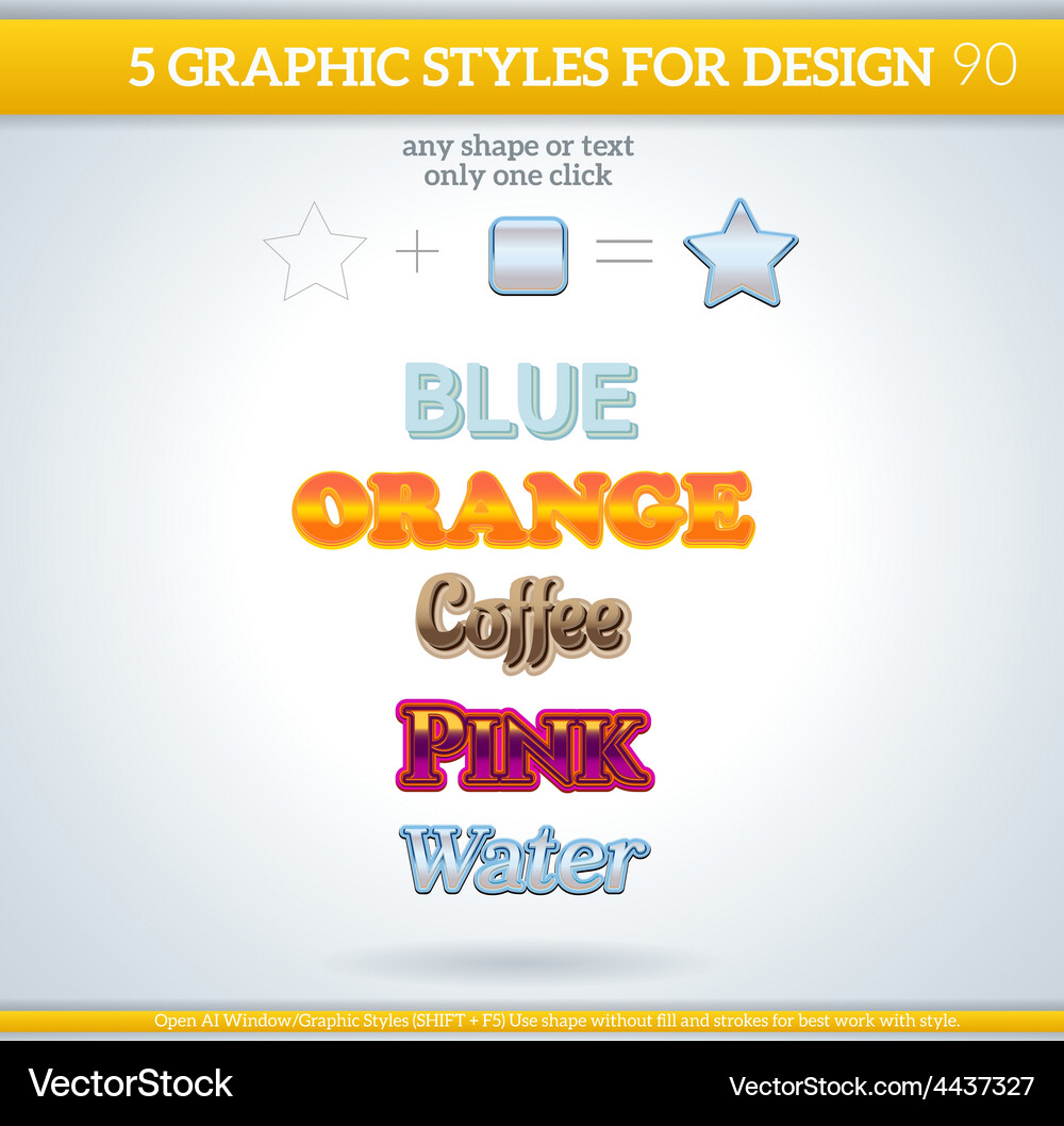 Set of various graphic styles for design Vector Image