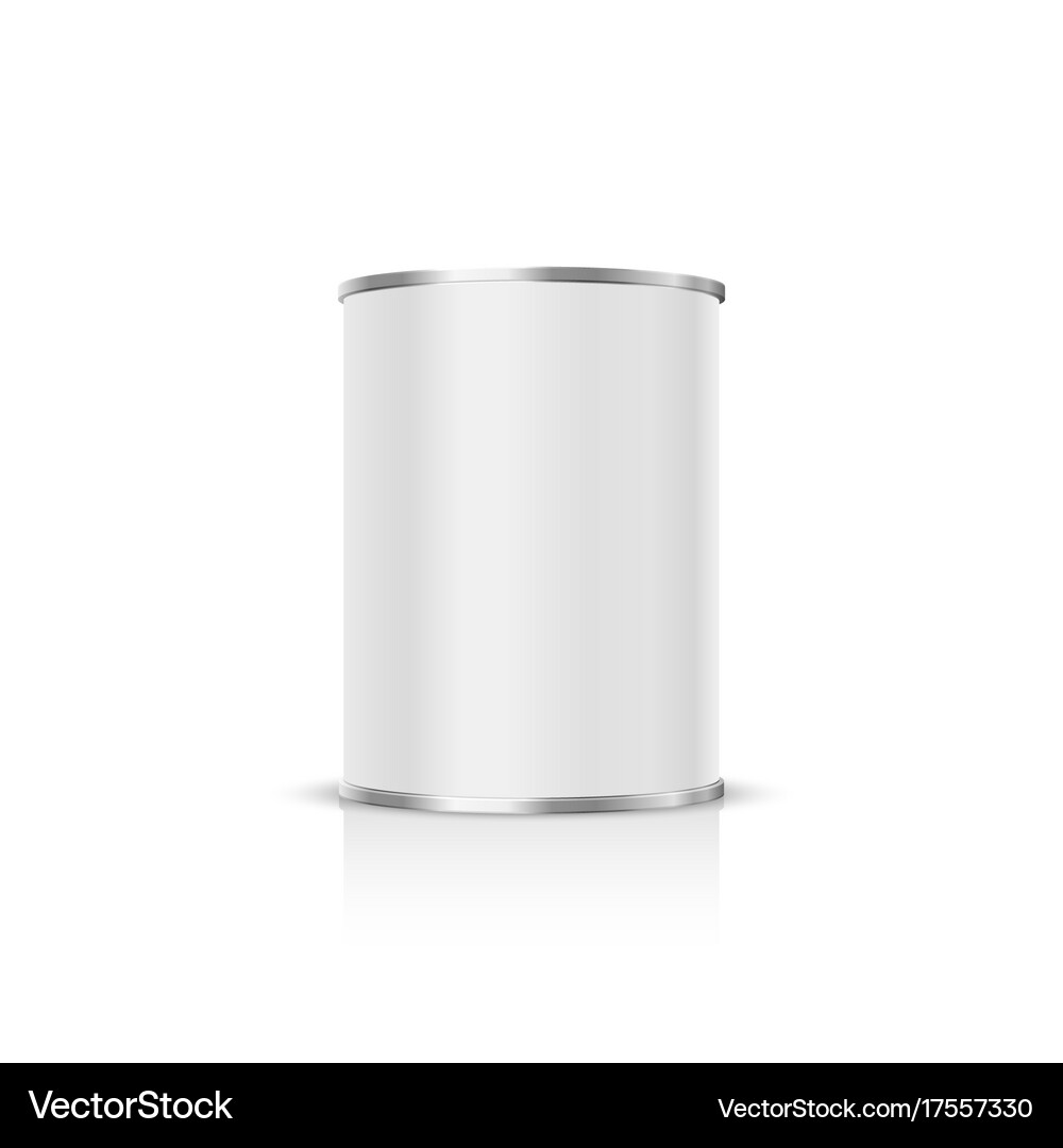 Metal can on a white background Royalty Free Vector Image