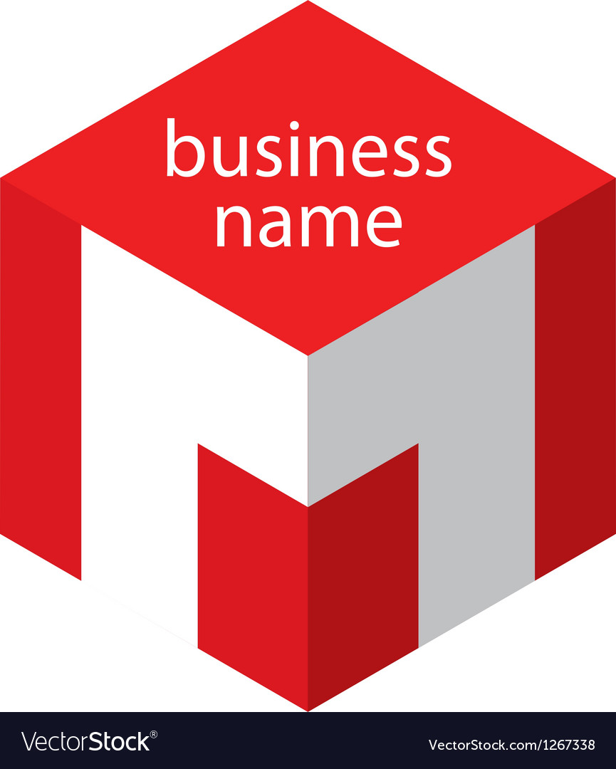 Logo red cube Royalty Free Vector Image - VectorStock