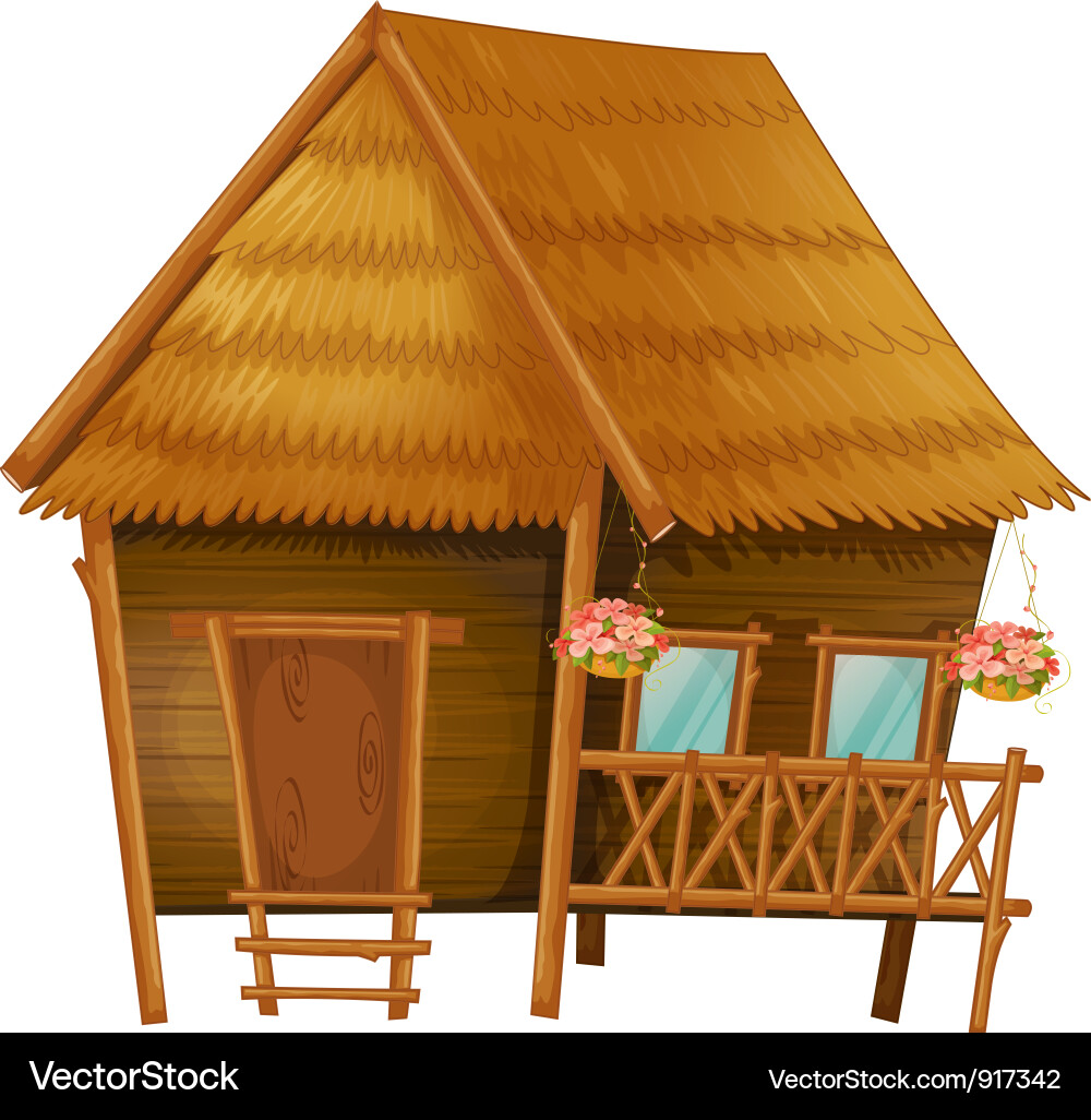 Cartoon hut Royalty Free Vector Image - VectorStock