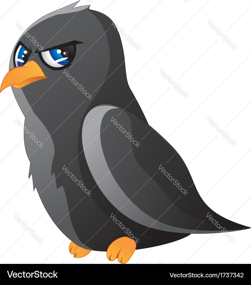 Cartoon raven Royalty Free Vector Image - VectorStock