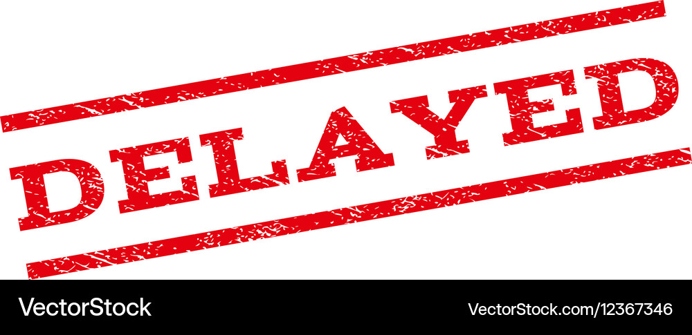 Delayed Watermark Stamp Royalty Free Vector Image