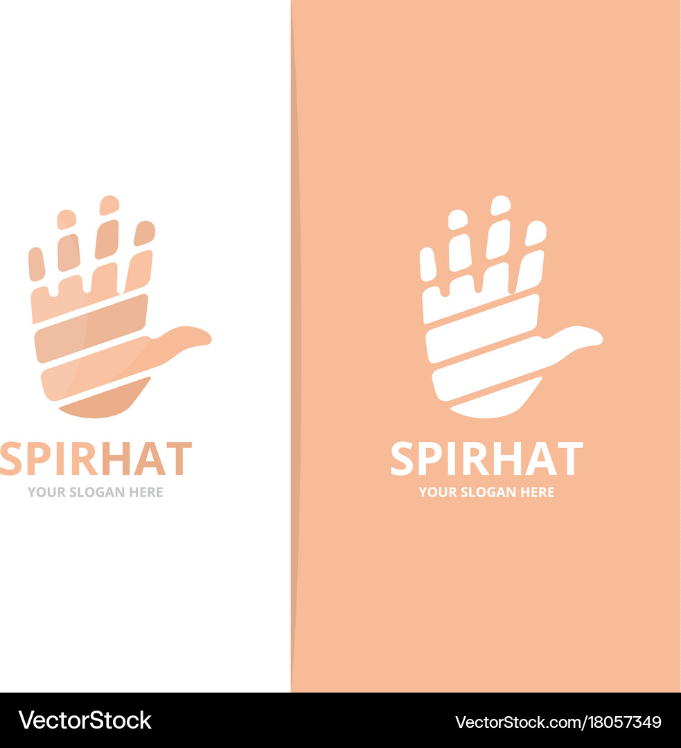 Hand logo combination arm symbol Royalty Free Vector Image
