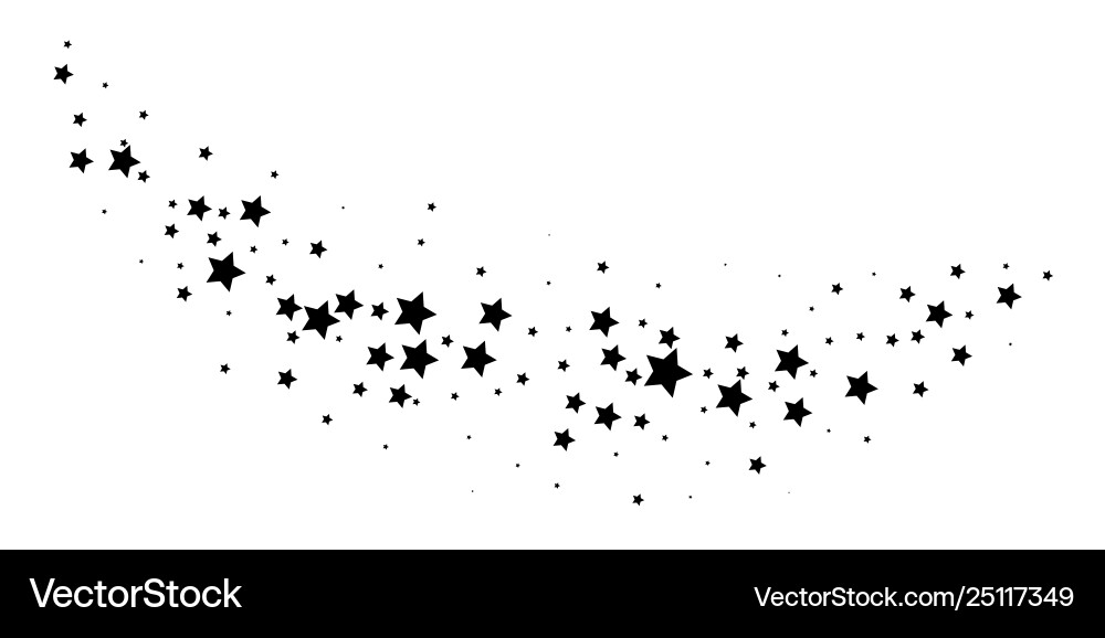 Magic stardust trail falling star Royalty Free Vector Image