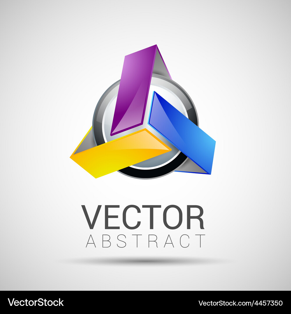 Abstract element shape design icon Royalty Free Vector Image