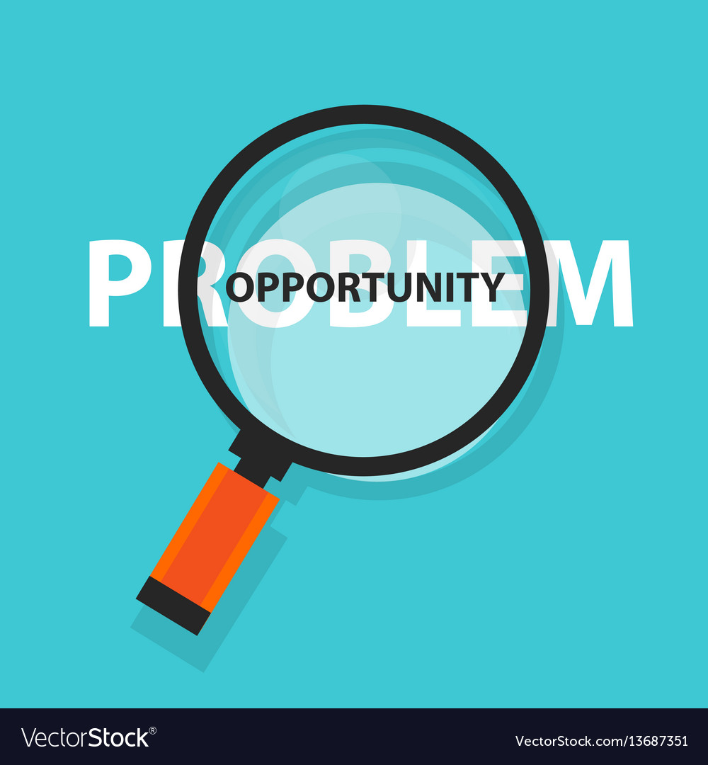 Opportunity in problem concept business analysis Vector Image Opportunity in problem concept business analysis Vector Image