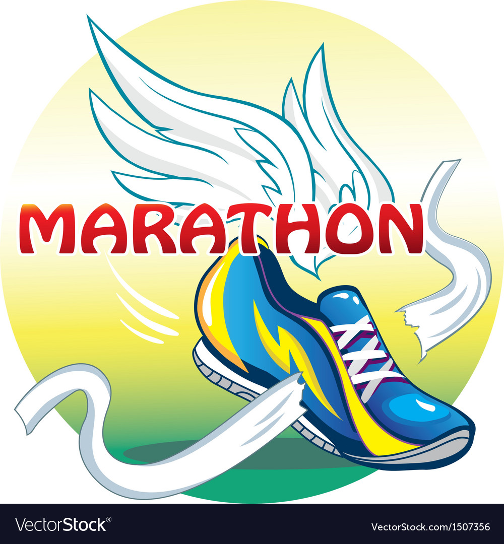 The emblem of the marathon Royalty Free Vector Image - VectorStock