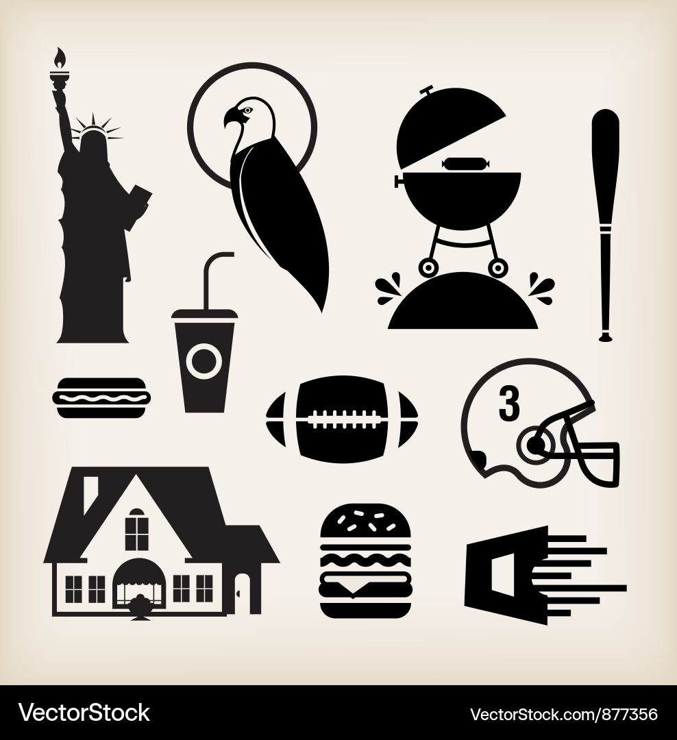 American stereotypes Royalty Free Vector Image