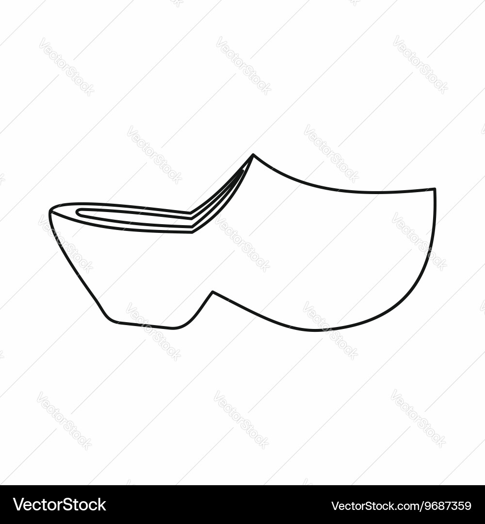 Clogs icon outline style Royalty Free Vector Image