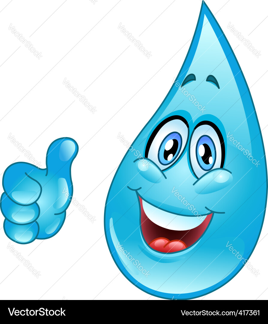 Water drop cartoon Royalty Free Vector Image - VectorStock