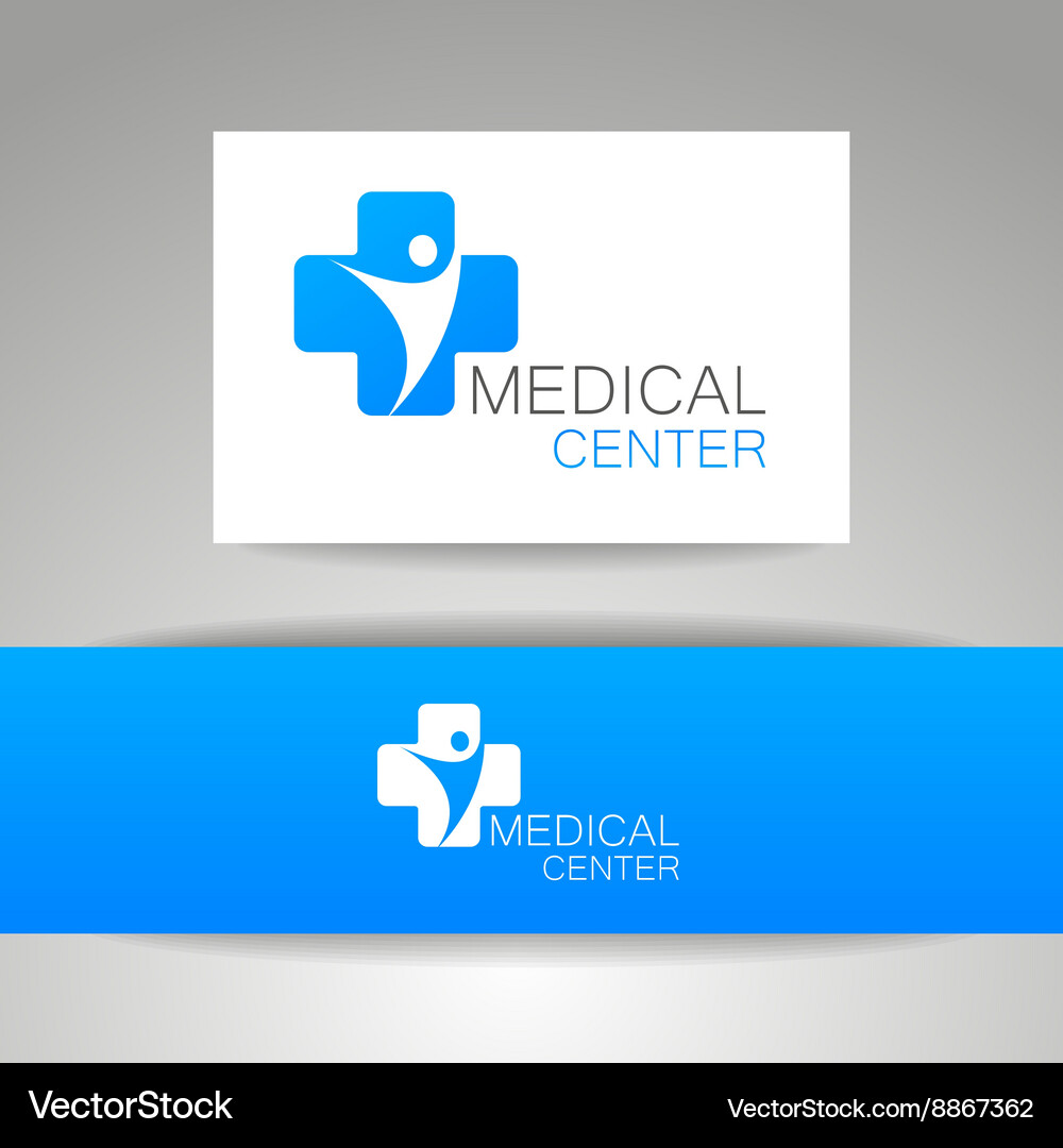 Medical center logo template Royalty Free Vector Image