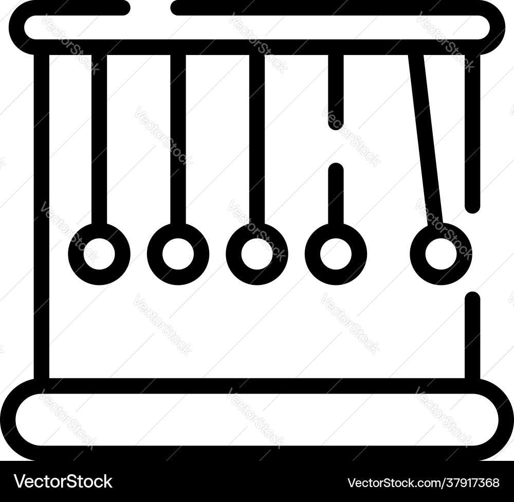 Pendulum ball icon outline style Royalty Free Vector Image