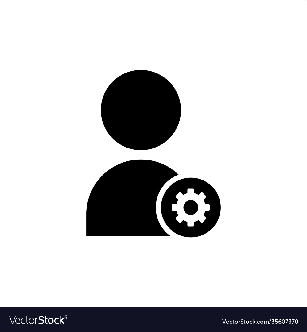 User setting icon admin symbols editable stroke Vector Image