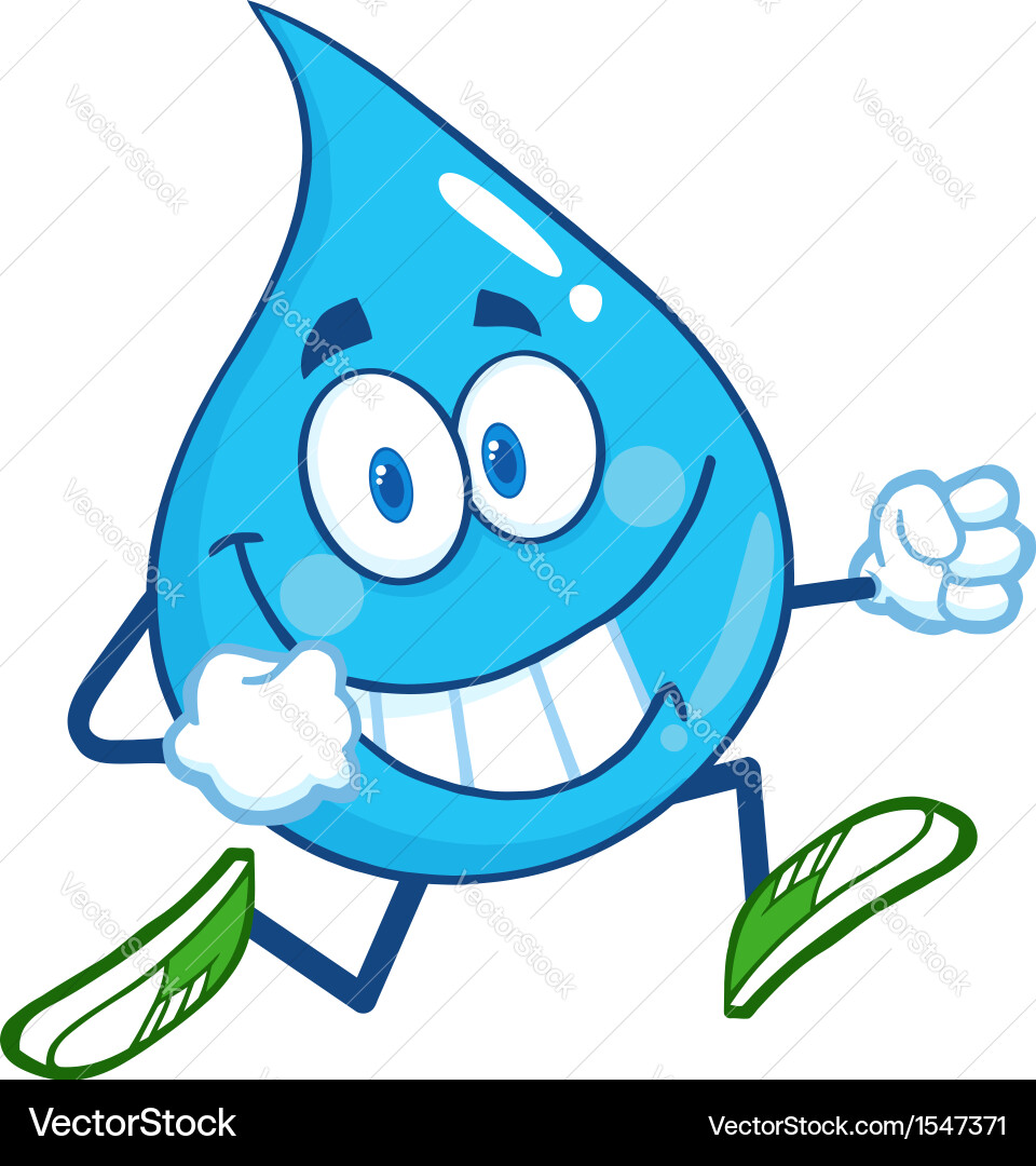Water droplet cartoon character Vector Image by HitToon - Image ...
