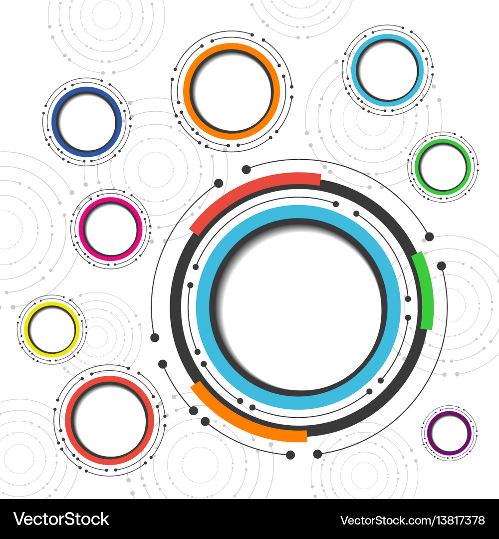 Colorful circle background Royalty Free Vector Image