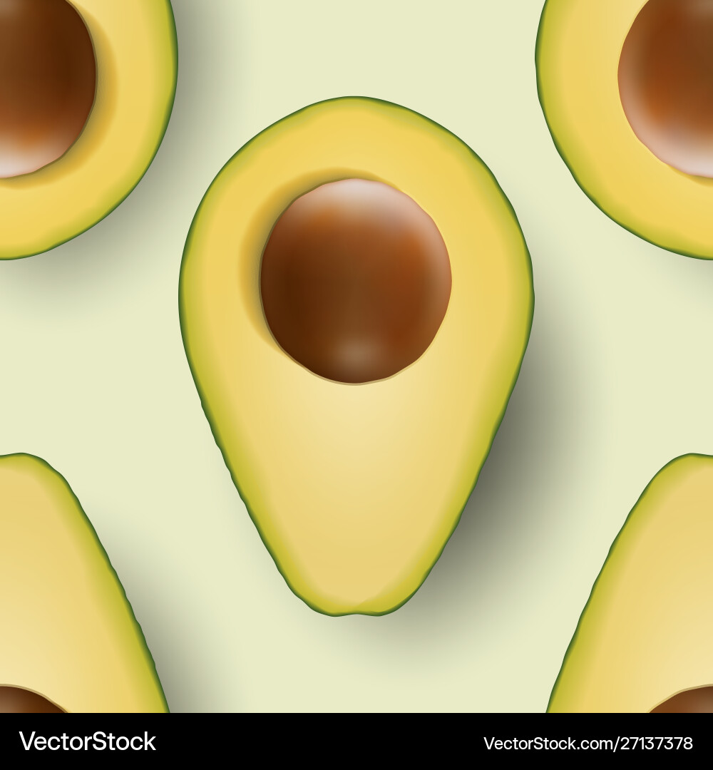 Seamless pattern with 3d realistic cut half Vector Image