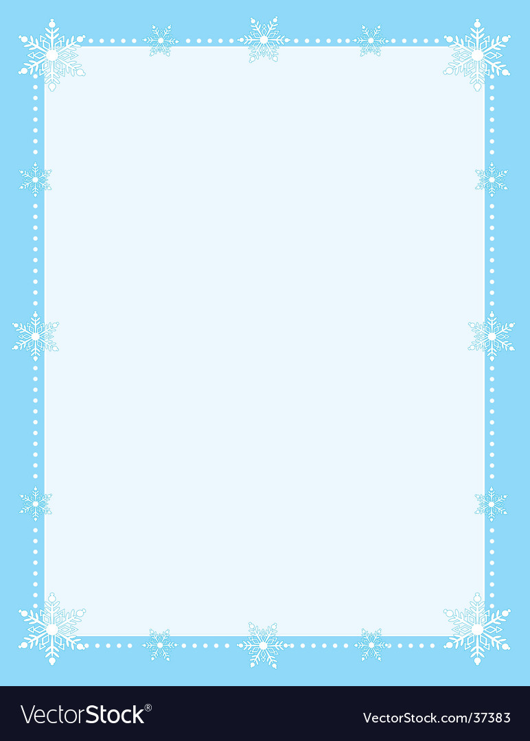 Snowflake border Royalty Free Vector Image - VectorStock