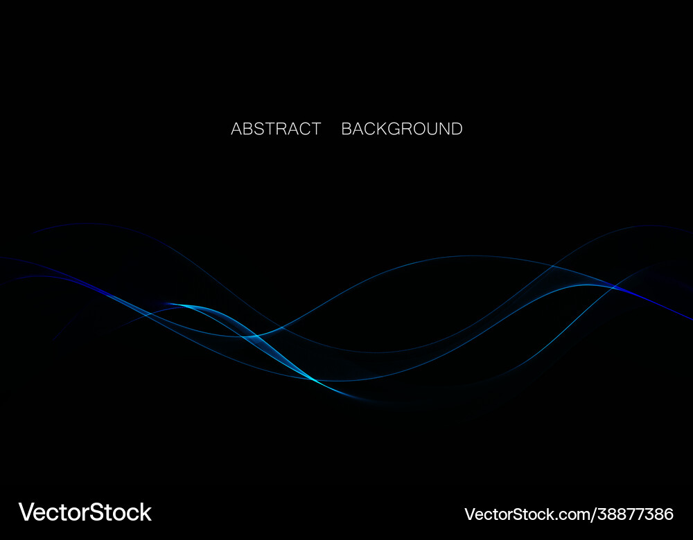 Abstract shiny color blue wave design element Vector Image