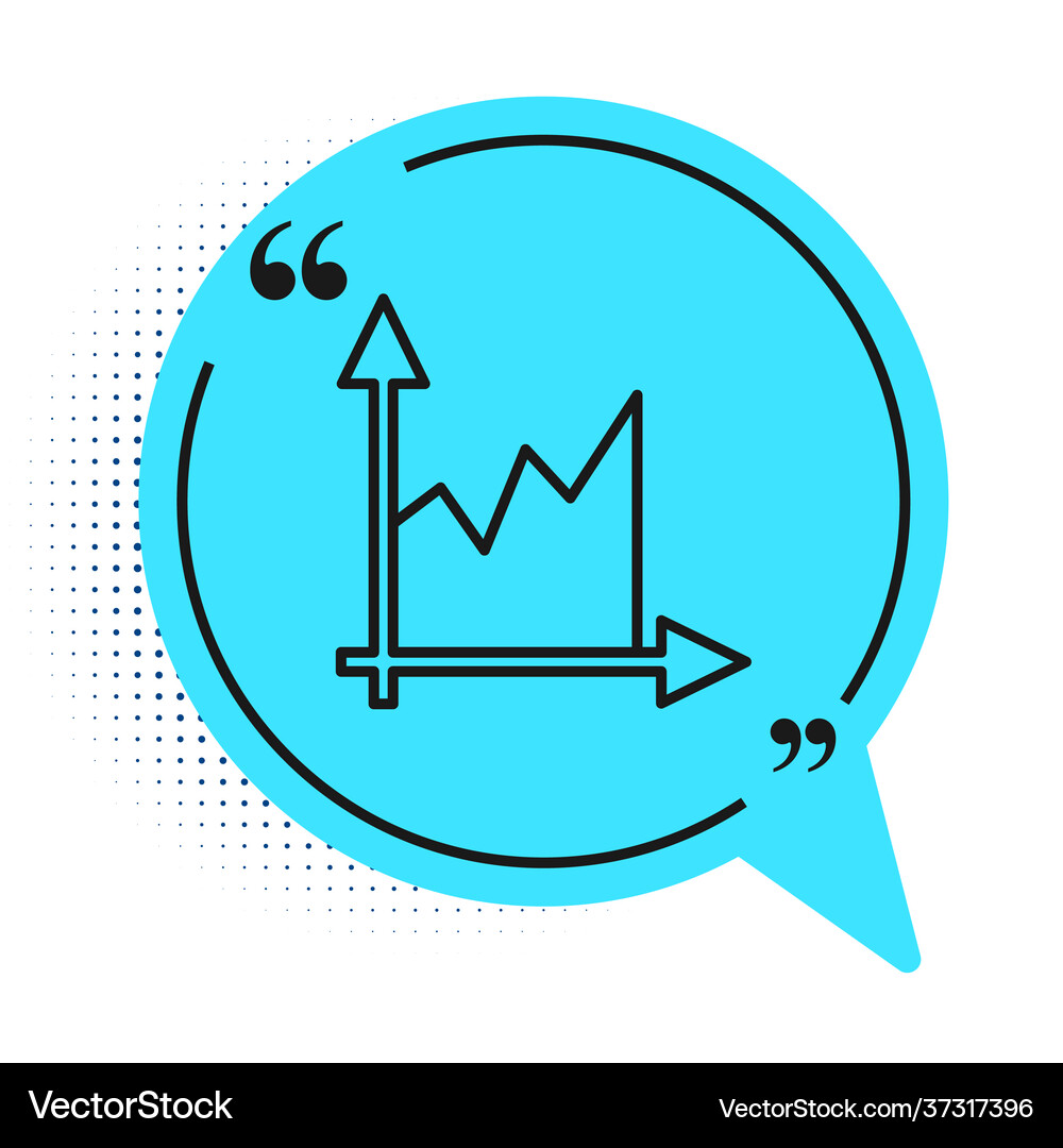 Black line graph schedule chart diagram Royalty Free Vector