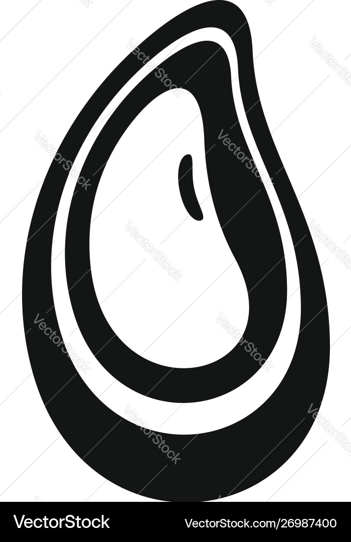 Mussels icon simple style Royalty Free Vector Image