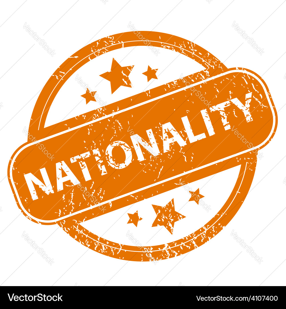 Nationality grunge icon Royalty Free Vector Image