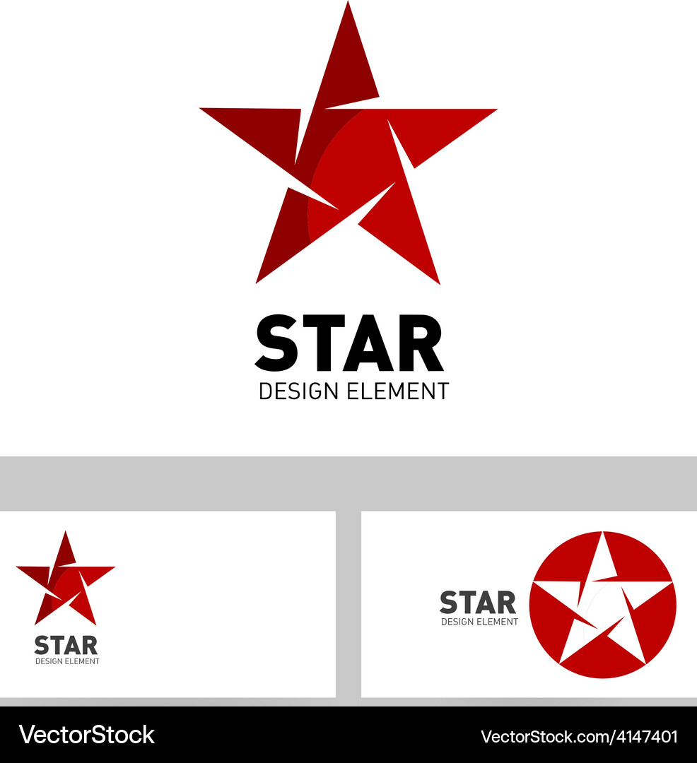 Abstract creative business card with original star