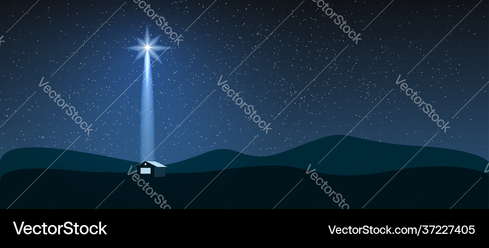 Birth jesus christ star indicates Royalty Free Vector Image