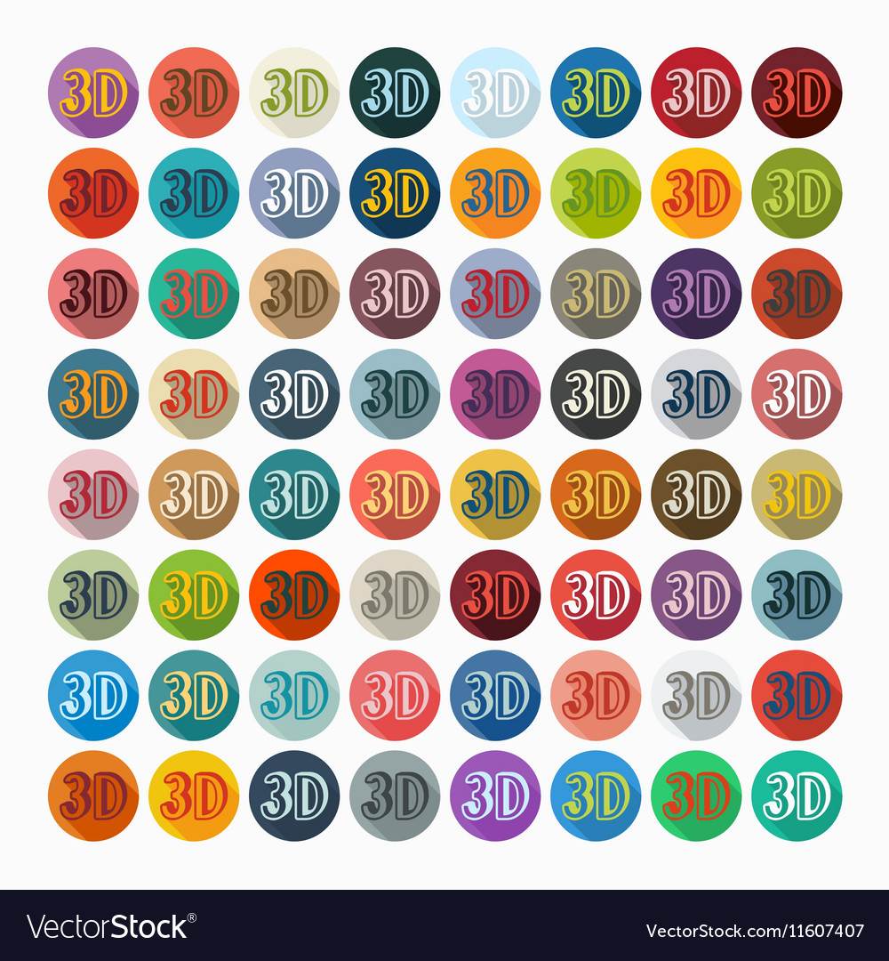 Flat design 3d Royalty Free Vector Image - VectorStock