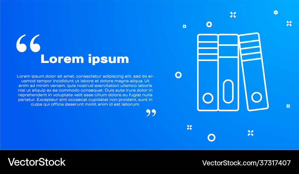 White line office folders with papers Royalty Free Vector