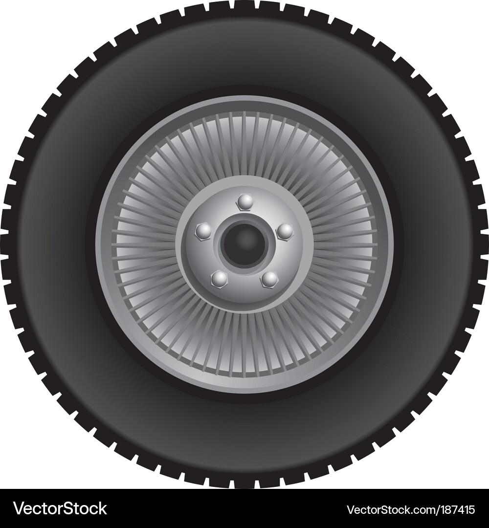 Truck wheel Royalty Free Vector Image - VectorStock