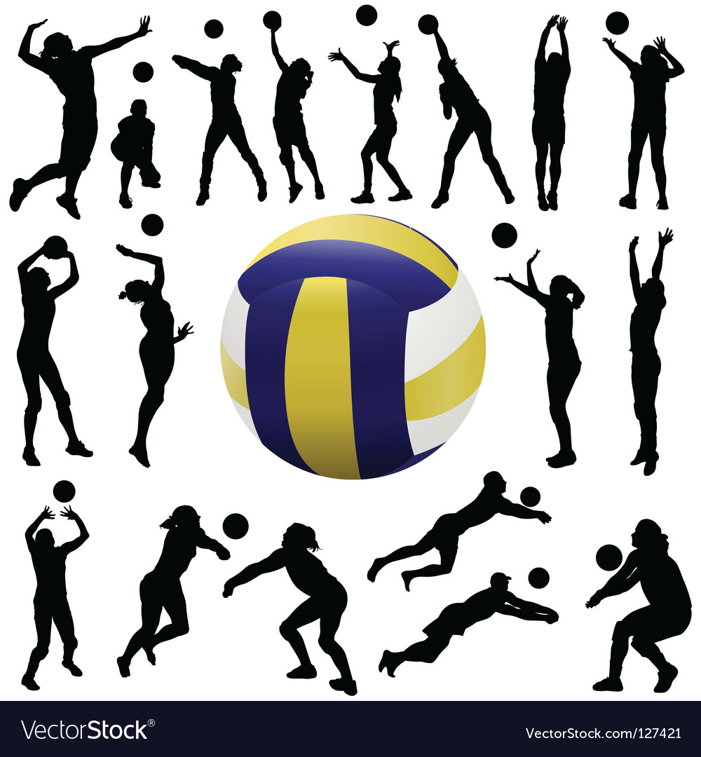 Volleyball player Royalty Free Vector Image - VectorStock