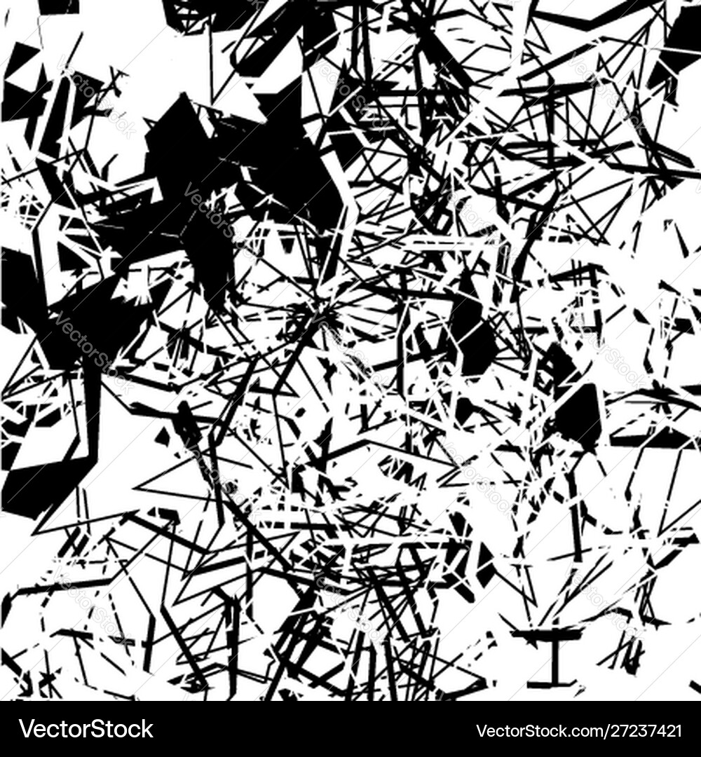 Random lines abstract black and white texture Vector Image