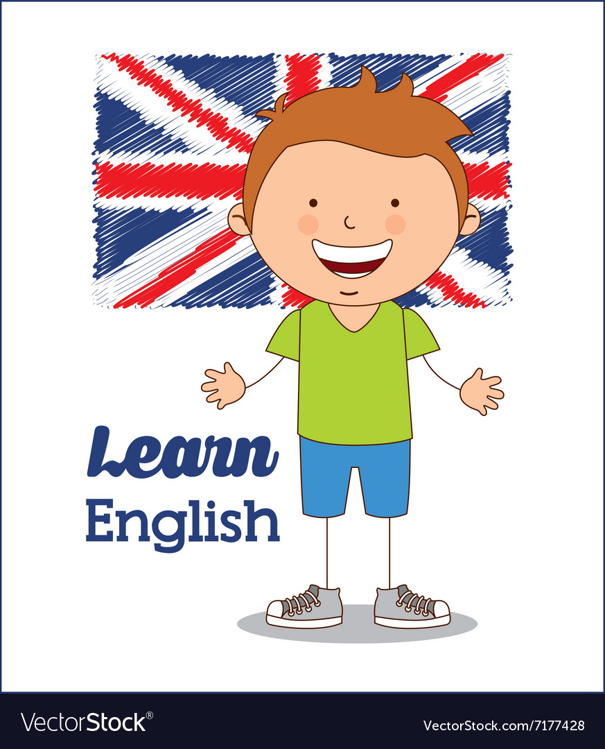 Learn english design Royalty Free Vector Image