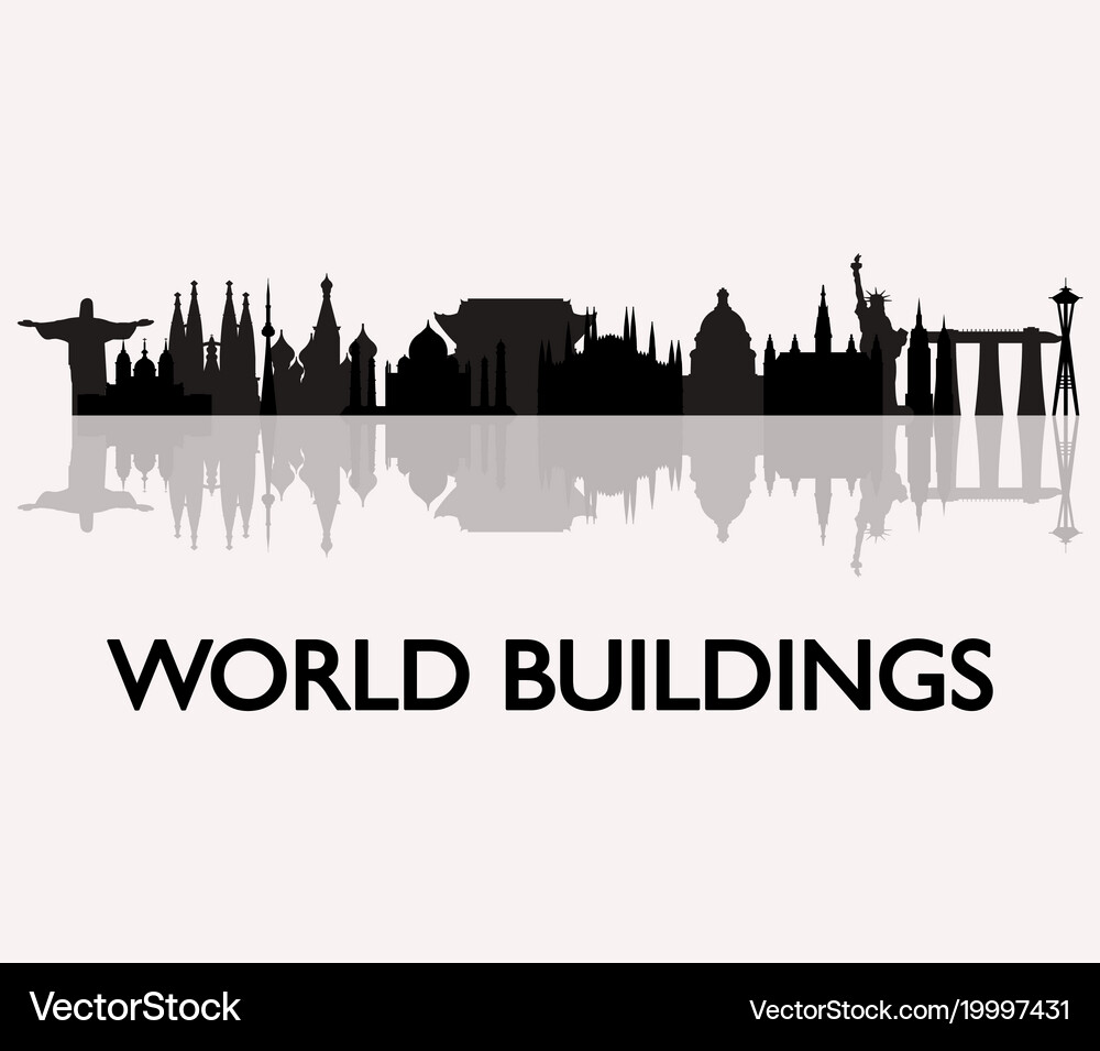 World skyline Royalty Free Vector Image - VectorStock