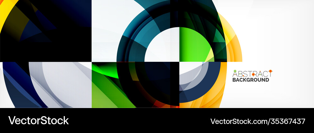 Round shapes triangles and circles modern Vector Image