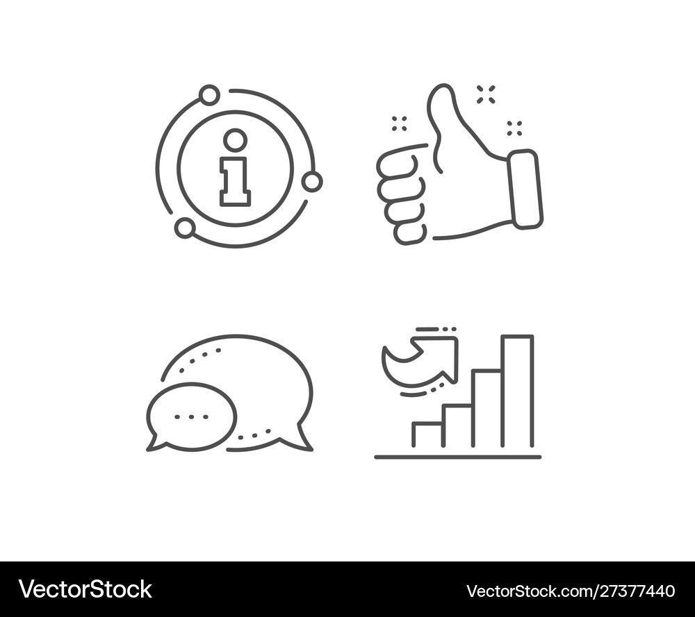 Growth chart line icon column graph sign Vector Image