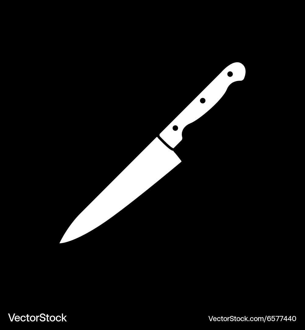 Knife icon chopper symbol flat Royalty Free Vector Image